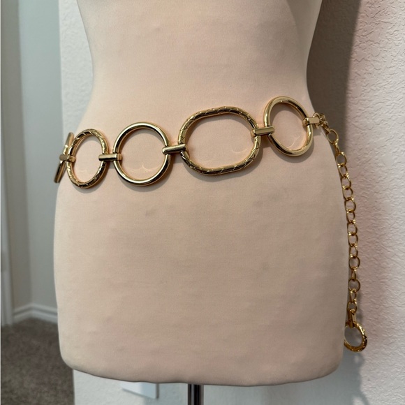 Accessories | Vintage Chunky Heavy Gold Chain Belt With Adjustable ...